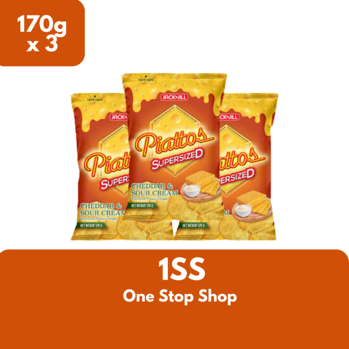 Piattos Supersized Cheddar Sour Cream 170g x 3 | Lazada PH