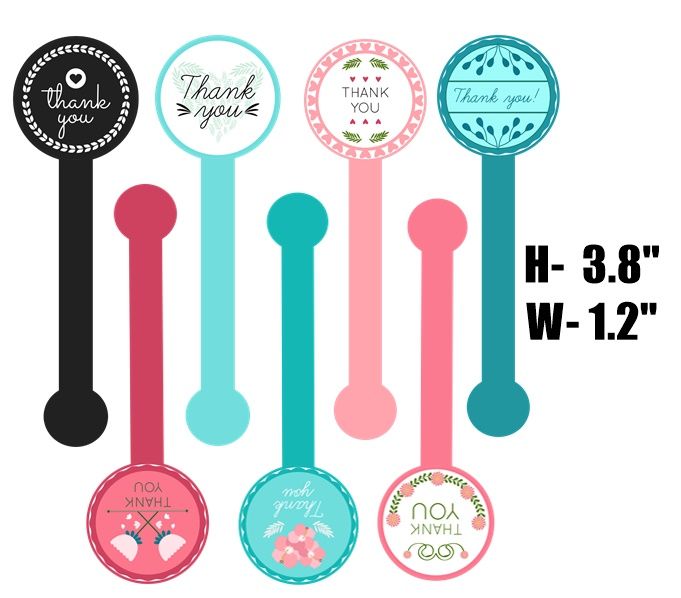 48pcs. Machine cut Lollipop Sticker Thank You Sticker | Lazada PH