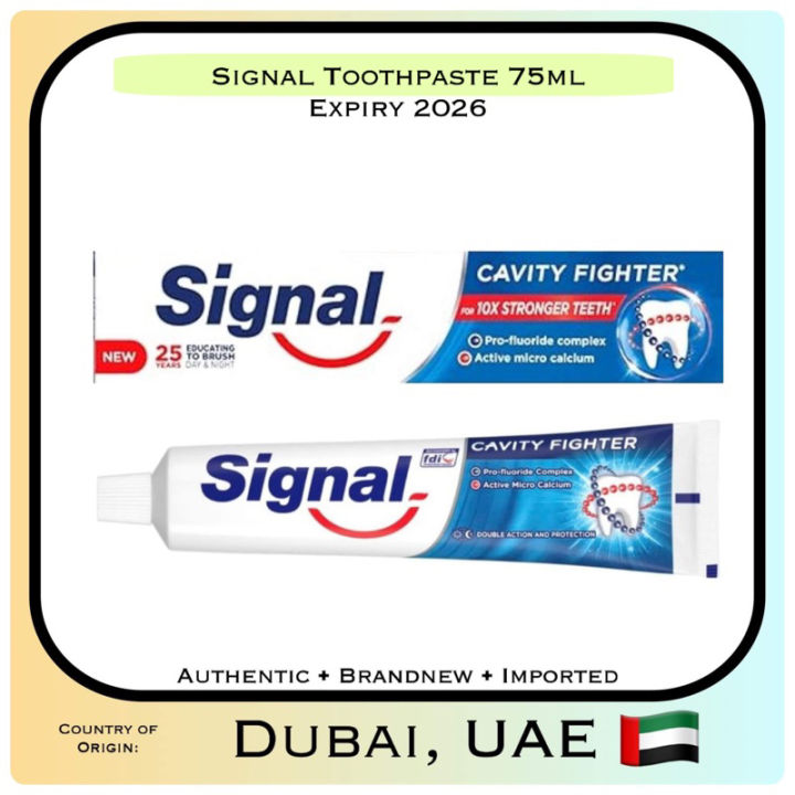 Signal Toothpaste Cavity Fighter 75ml | UAE Origin | Lazada PH