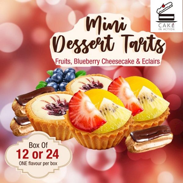 [Cake In Action] Freshly made Mini Dessert Tarts - Box of 12 [Redeem in ...