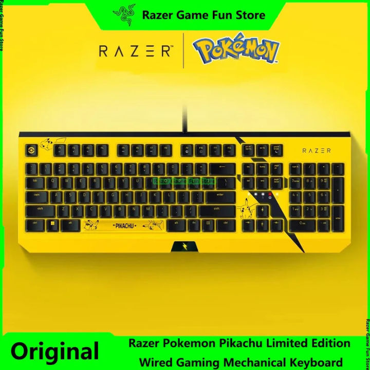 Razer Pokemon Pikachu Limited Edition 104 Key Wired Computer Gaming ...