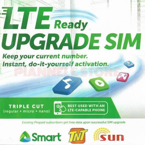 LTE Upgrade Simcard Smart TNT SUN (For Upgrade Only Not Regular Sim ...