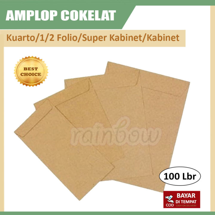 Amplop Coklat Kuarto 1/2 Folio Setengah Folio Kabinet Super Kabinet ...