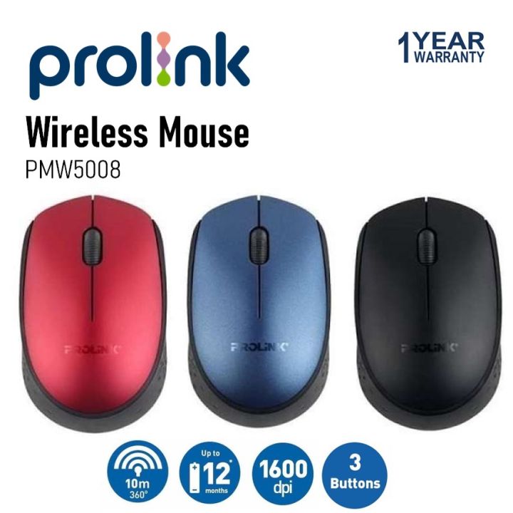PROLINK PMW5008 Wireless Mouse, 1600 DPI, FPS 2400 Times, Sec, USB ...