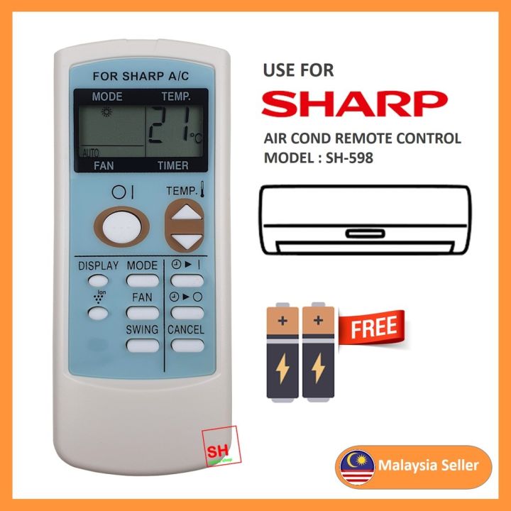 Replacement For Sharp Air Cond Aircond Air Conditioner Remote Control ...