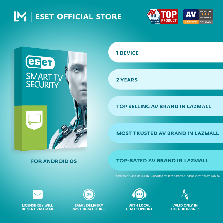 ESET Smart TV Security for 1 Device - 2-Year Subscription - License Key ...