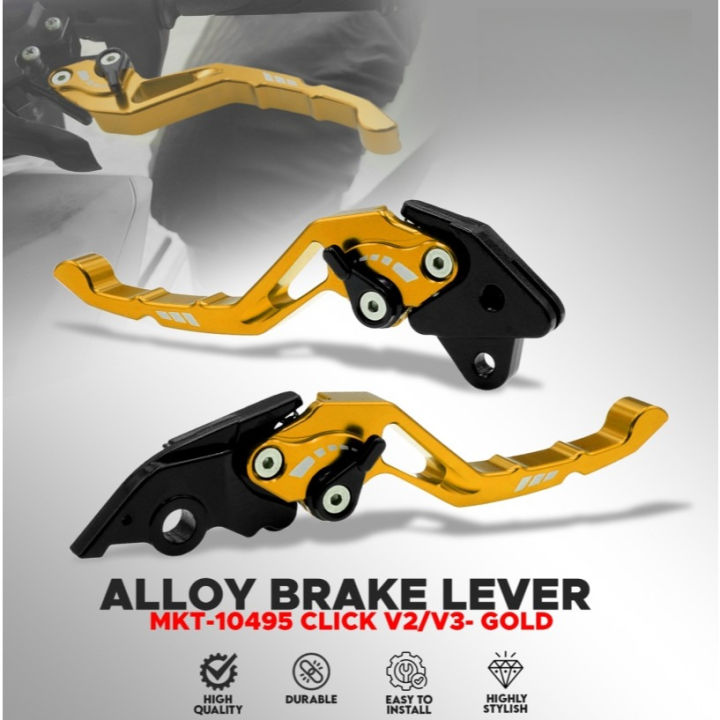 CLICK V2 / CLICK V3 COMBI CNC ALLOY BRAKE LEVER SET FOR HONDA CLICK V2 ...
