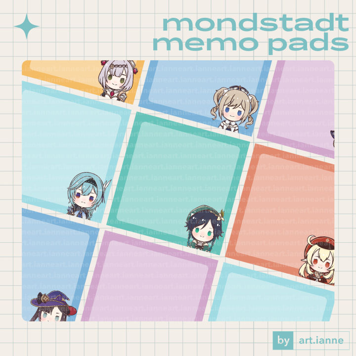 Genshin Impact Memo Pads - MONDSTADT by art.ianne | Lazada PH