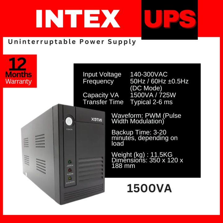 INTEX 1500VA UPS / IT-M15000VA / Uninterruptible Power Supply ...