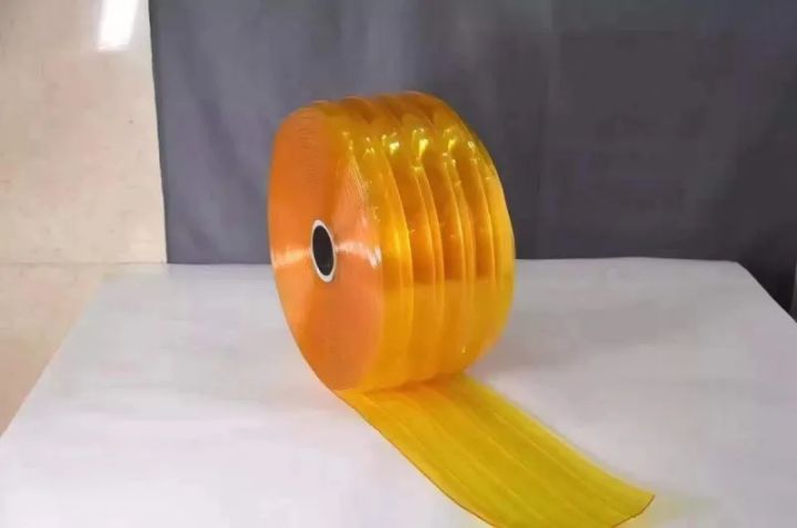 PVC Plastic Curtain - Yellow Plain 2mm thickness x 200mm Width x 40 ...