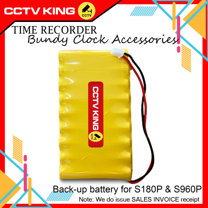 Back-up Battery for Time Recorder Bundy Clock S960 / S180 Time ...