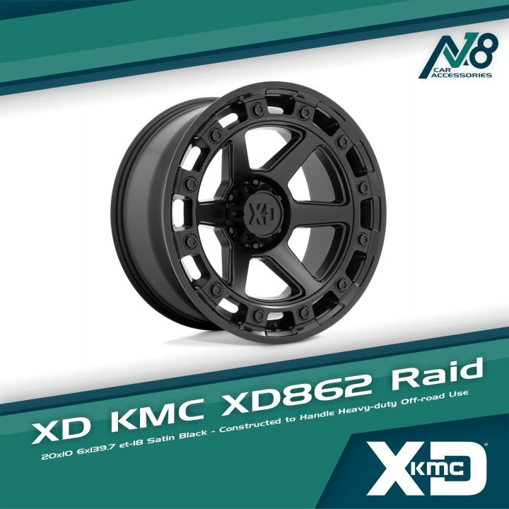 XD KMC XD862 Raid 20x10 6x139.7 et-18 Satin Black Genuine | Lazada PH
