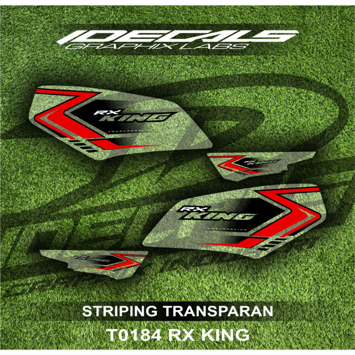 T0184 sticker striping transparan motor rx king simple keren kekinian ...