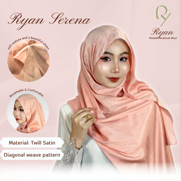 Ryan Muslimah-Twill Satin Shawl-Ryan Serena Serene-Tudung | Lazada