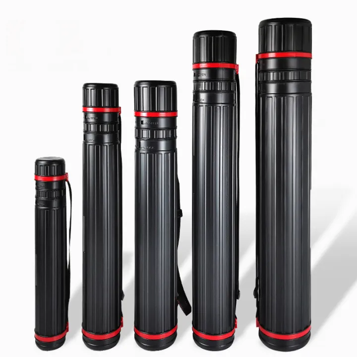 Expandable Drawing Tube Blueprint Case Telescoping Art Tube (Black ...