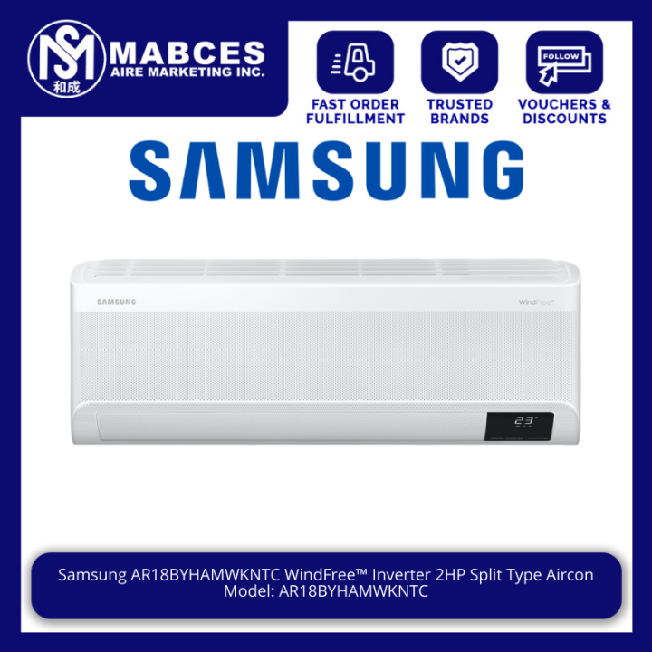 Samsung AR18BYHAMWKNTC WindFree™ Inverter 2HP Split Type Aircon | Lazada PH