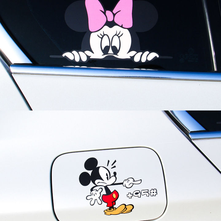EasyMoGo Cute Mickey Peeping Body Car Sticker Car Sticker Scratch ...