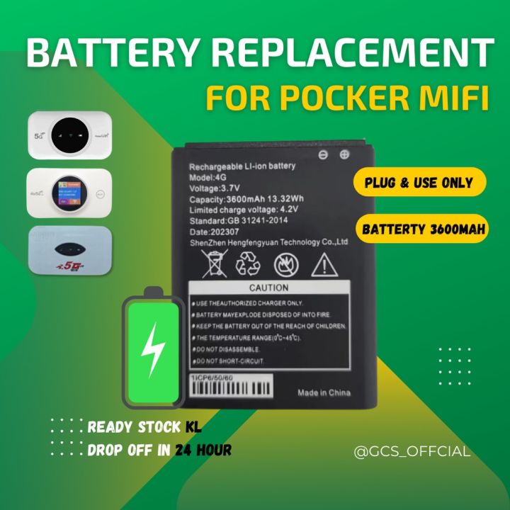 Battery Replacement H1/D10/K9 Pocket Mifi 3600mAH 4G | Lazada