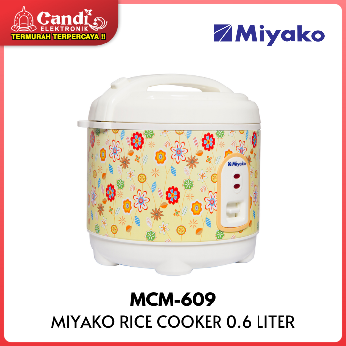 MIYAKO Rice Cooker 0,6 Liter Non -Stick MCM-609 | Lazada Indonesia