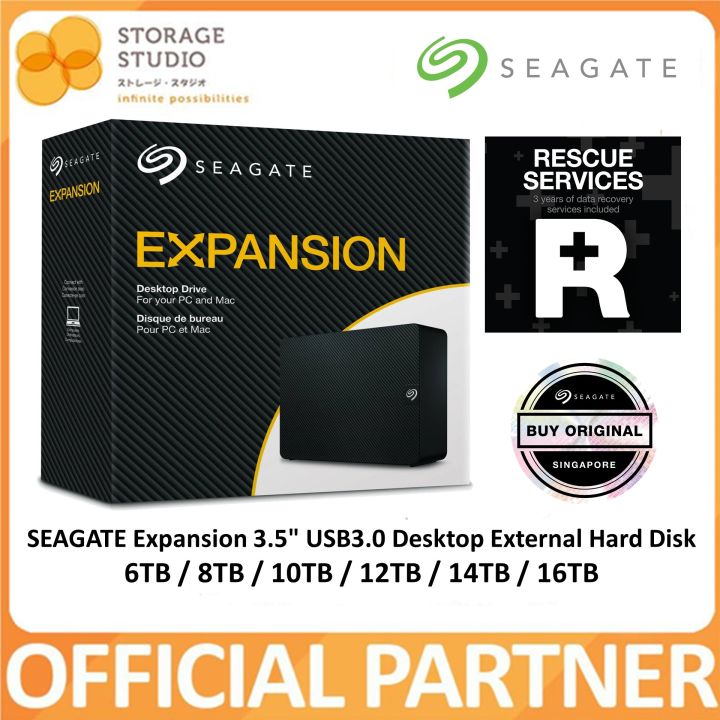 SEAGATE Expansion Desktop External Hard Disk 8TB / 10TB/ 16TB / 20TB ...