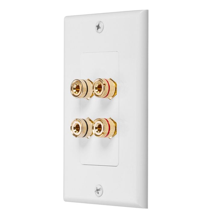 4 Posts Speaker Wall Plate Home Theater Wall Plate Audio Panel for 2 ...