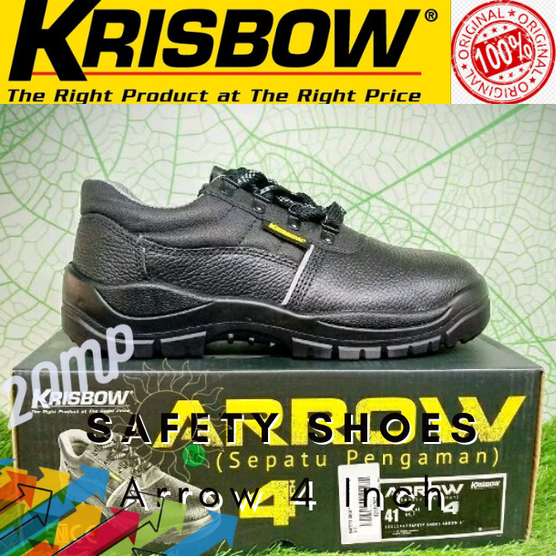 Sepatu Safety Sepatu Pengaman Arrow 4 Inch Krisbow | Lazada Indonesia
