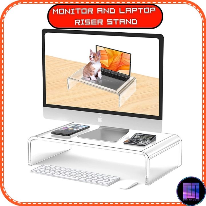 Acrylic Monitor and Laptop Riser Stand by IMU Studio | Lazada PH