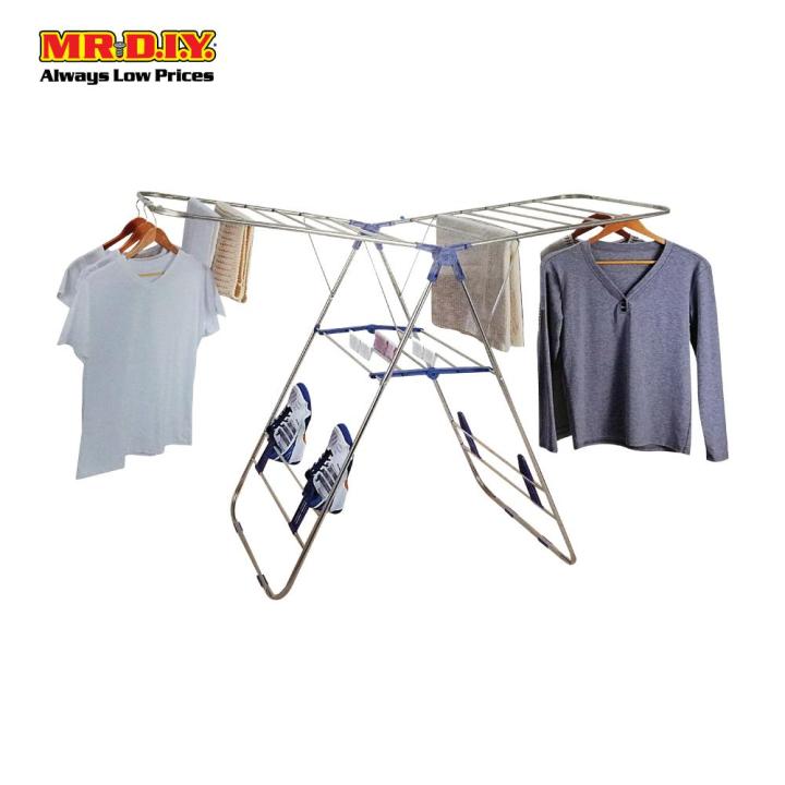 MR.DIY Premium Stainless Steel Foldable Clothes Drying Rack (146cm x ...