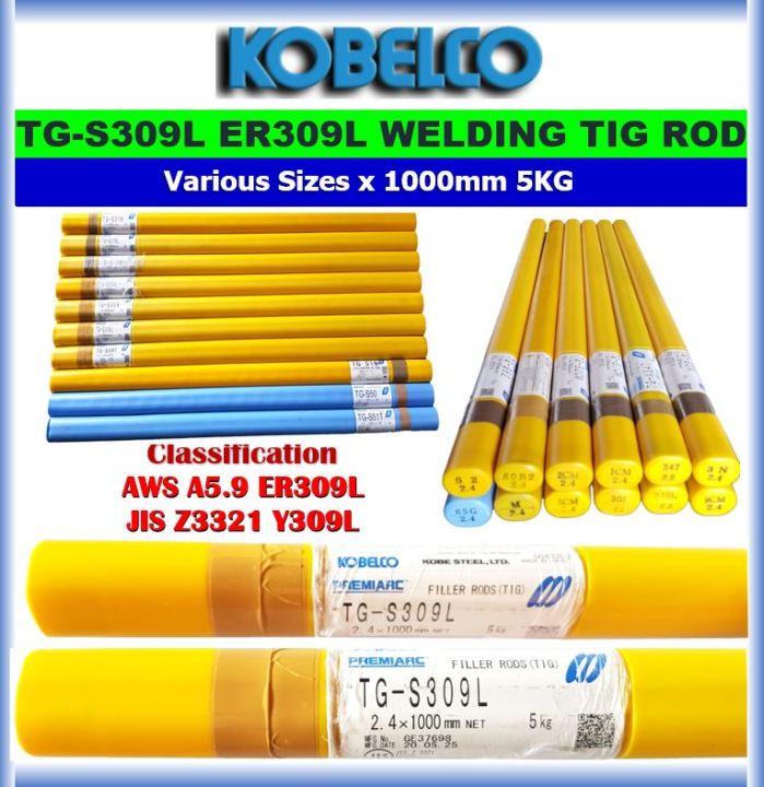 KOBELCO WELDING TIG ROD TG-S309L ( TGS309L , TGS-309L ) ER309L ...