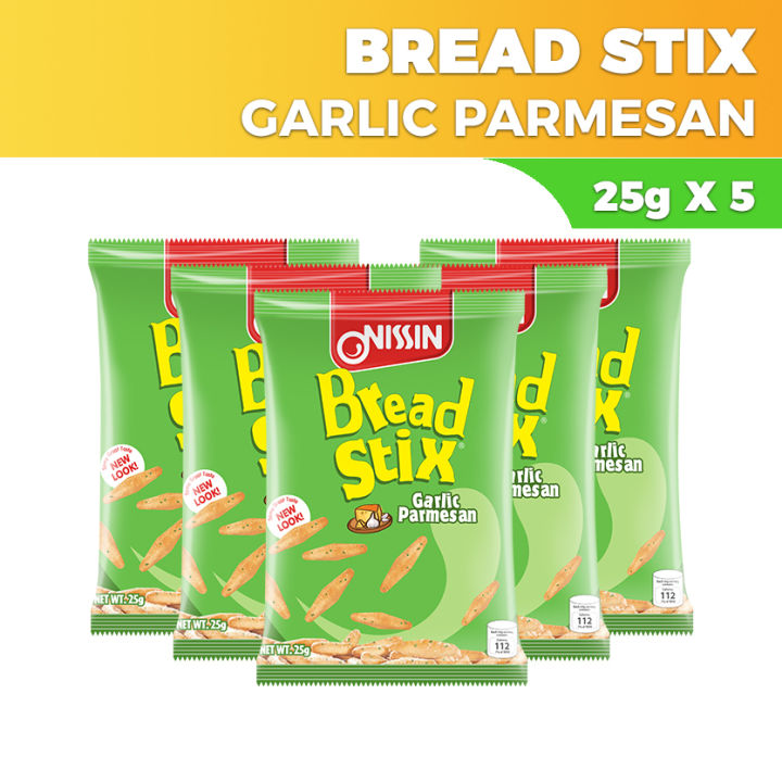 Nissin Bread Stix Garlic Parmesan 25g X 5 | Lazada PH