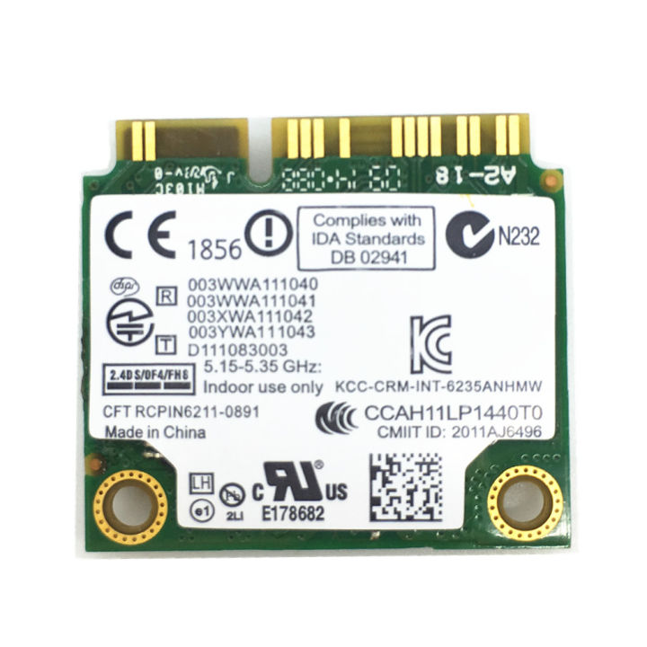 Wifi For Intel Centrino Advanced-N 6235 6235 Mini Wifi -E 802.11agn ...