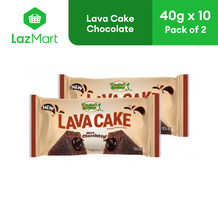 Lemon Square Lava Cake Chocolate 40g x 10 - Pack of 2 [Expiry on July ...