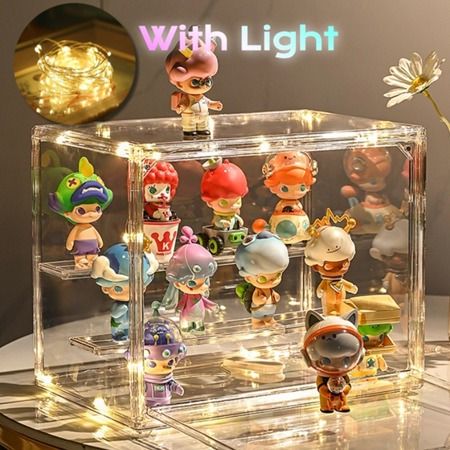 Acrylic Display Case Boxes Popmart Toy Storage Organizer Stackable ...