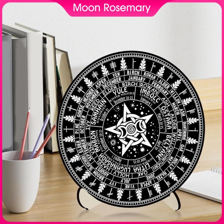 Moon Rosemary Calendar Pendulum Board Dowsing Board Mandala Lotus ...