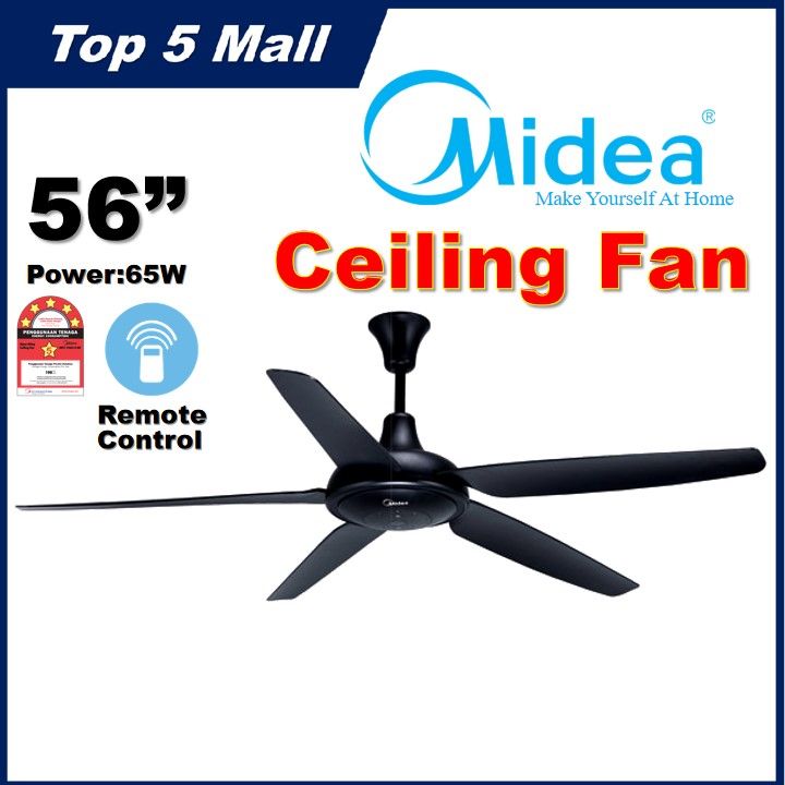 [2UNITS/BOX] Midea Ceiling Fan 3 Speed with Remote Control (56inch/56 ...