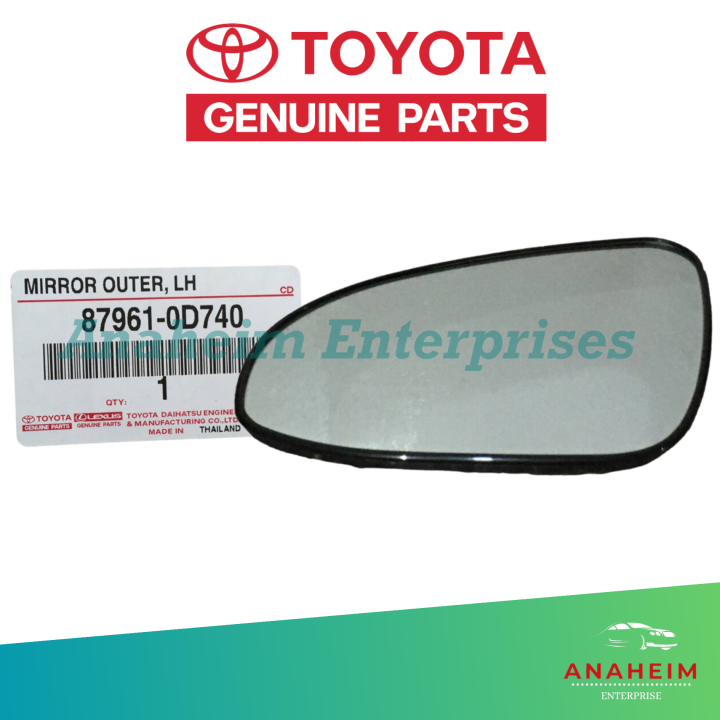 Toyota Vios 2013 - 2023 Side Mirror Lens Left Hand / Driver Side ...