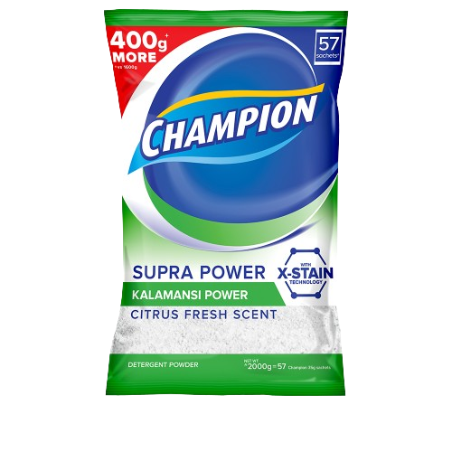 Champion Laundry Detergent Powder Citrus Fresh 2000g | Lazada PH