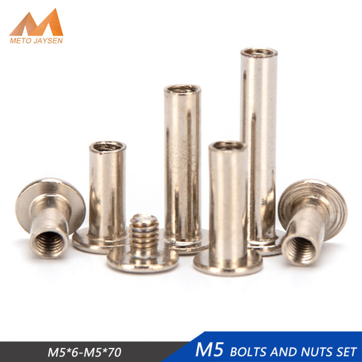 M5 Nickel Plated Chicago Binding Bolts M5 (6mm-70mm) - Heavy Duty Lock ...