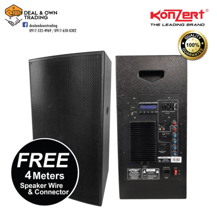 Konzert Pro Audio Go Active 12 400W Speaker with FREE 4 Meters SW ...