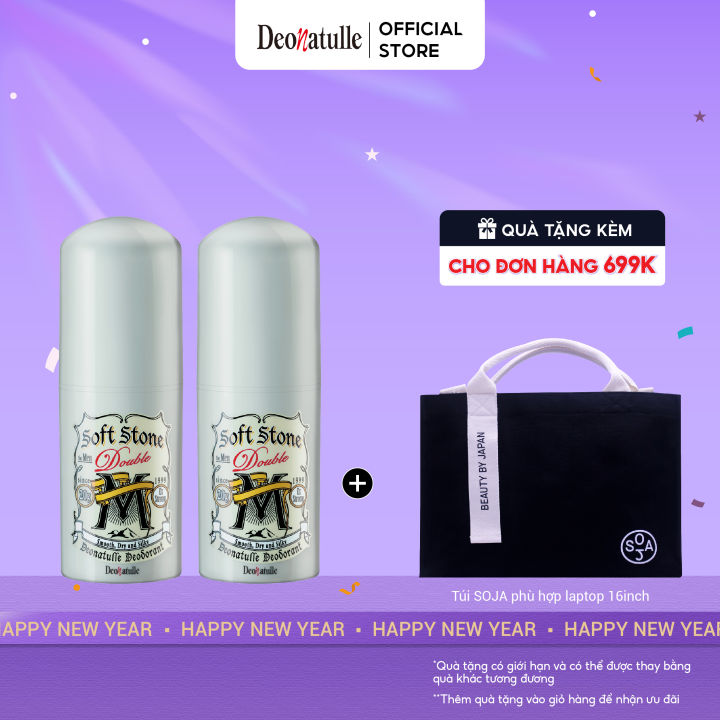 Combo 2 Lăn Khử Mùi Đá Khoáng Dạng Sáp Cho Nam Deonatulle Soft Stone ...