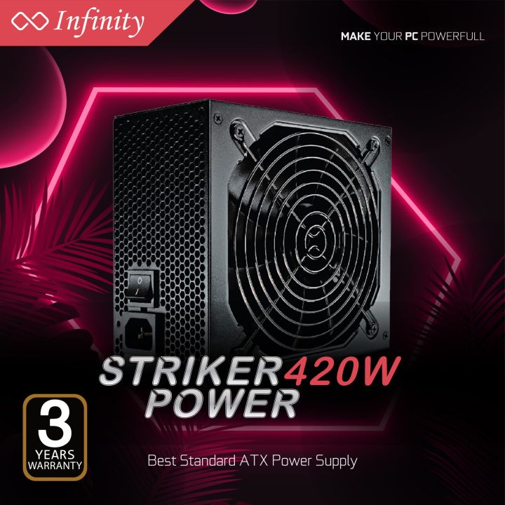 PSU Infinity 420 Watt- Bronze 80+ Power Supply 420W Infinity Striker ...