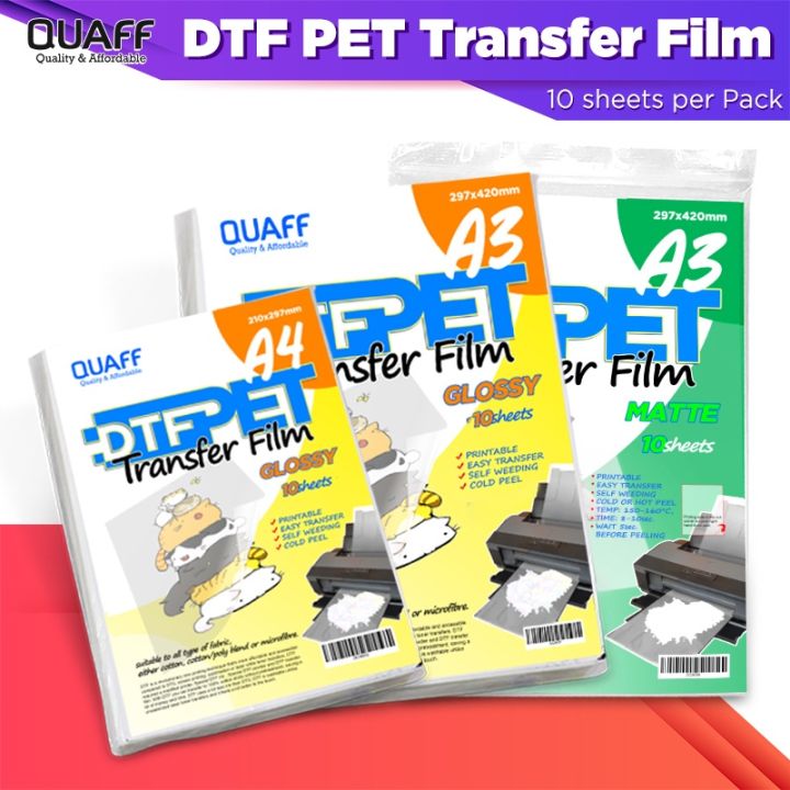 [PaperCornerPh] 10 sheets- Direct to Film PET Transfer Film Glossy ...