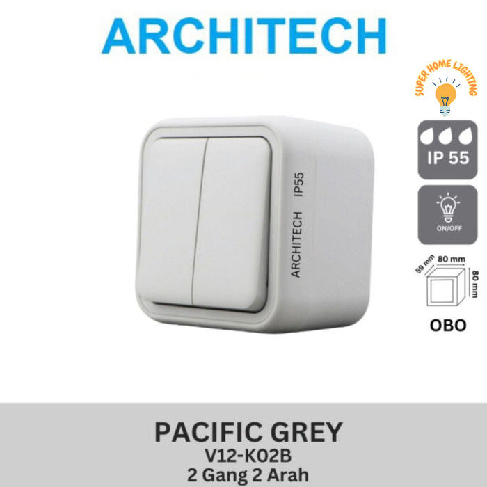 Bisa COD [SHL] SAKLAR WATERPROOF ARCHITECH SAKLAR Outdoor Stop Kontak ...