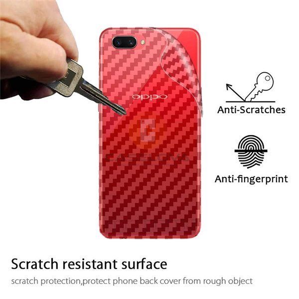SKIN CARBON OPPO A3S / REALME C1 GARSKIN CARBON 3D STIKER BACK FILM ...