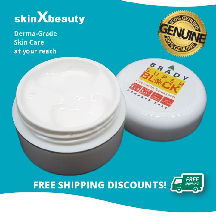 Brady Super Block Australian Sunscreen SPF50+ SPF50 DERMAGRADE ONHAND ...