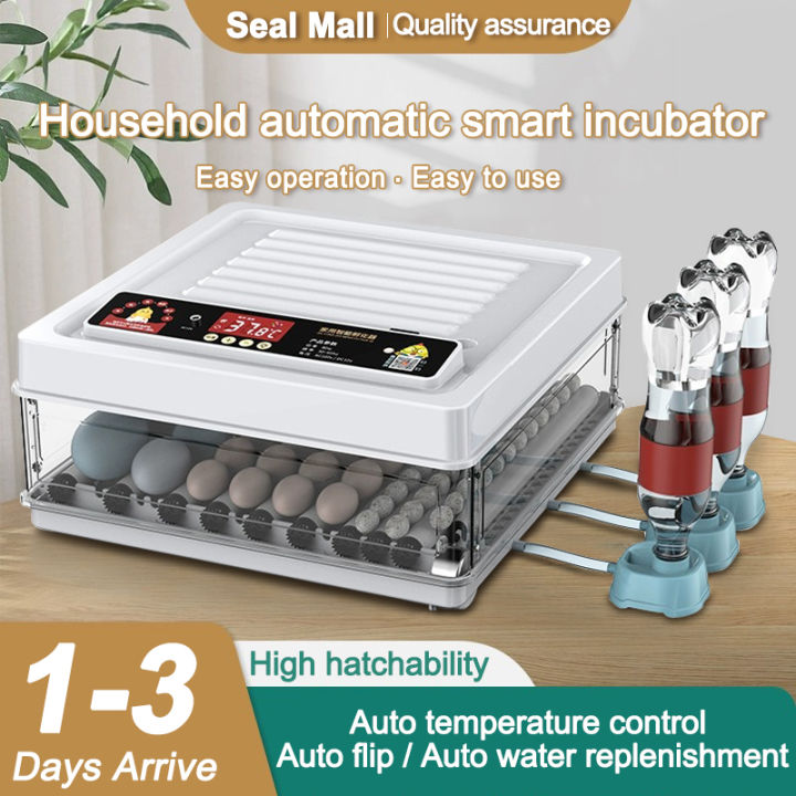 48/64/130 Eggs Incubator 12V/220V Automatic Constant Temperature Incubator Bird Duck Poultry ...