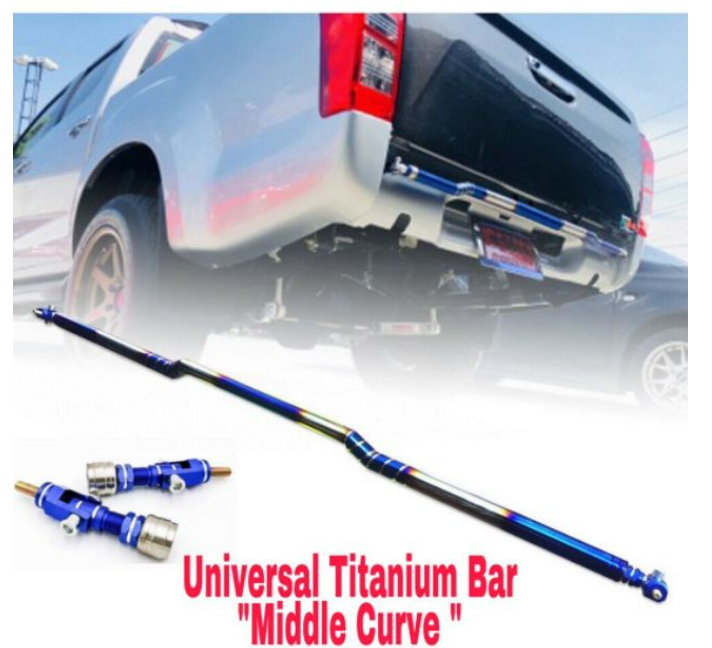 UNIVERSAL TITANIUM BAR C-TYPE WITH BRACKET 4x4 BAR HILUX VIGO REVO D ...