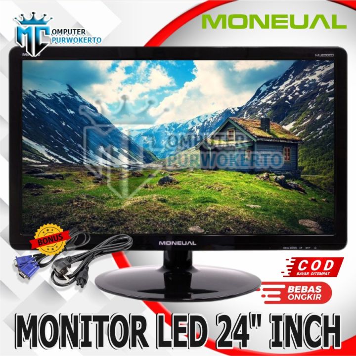Monitor LED 24INCH LED Monitor pc / cctv Moneual | Lazada Indonesia