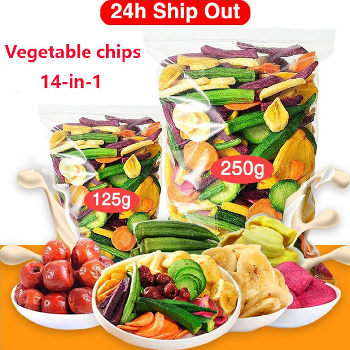 Vegetable chips 14 in 1 Dried Vegetables Snack vegetable crispy dried ...