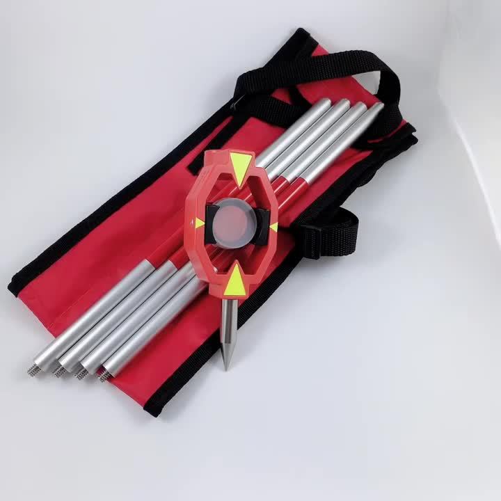 NEW MINI PRISM OFFSET 0MM WITH ALUMINIUM ALLOY 4 POLES FOR LEICA TOTAL ...